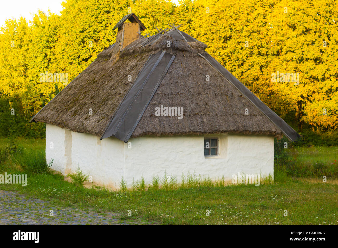 Old Traditional Rural House on Natural Background Stock Photo - Alamy