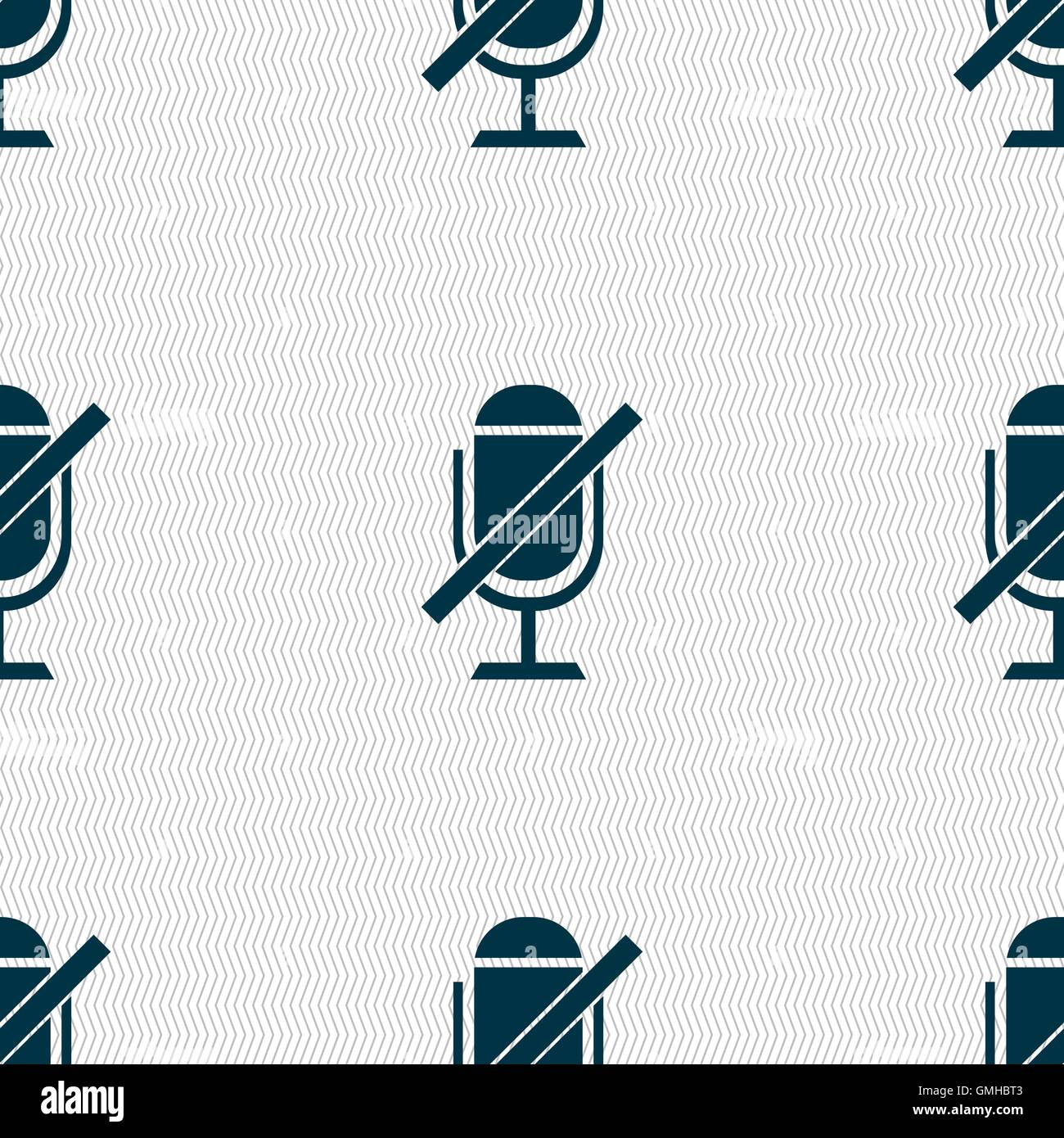 No Microphone sign icon. Speaker symbol. Seamless abstract background ...