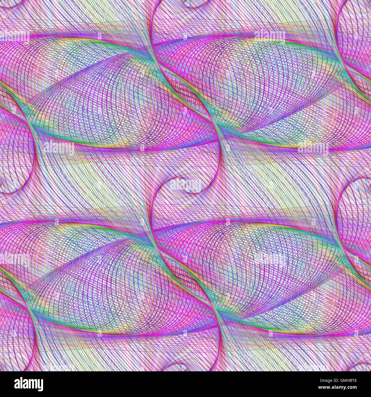 Seamless smooth curved line fractal pattern Stock Vector Image & Art ...