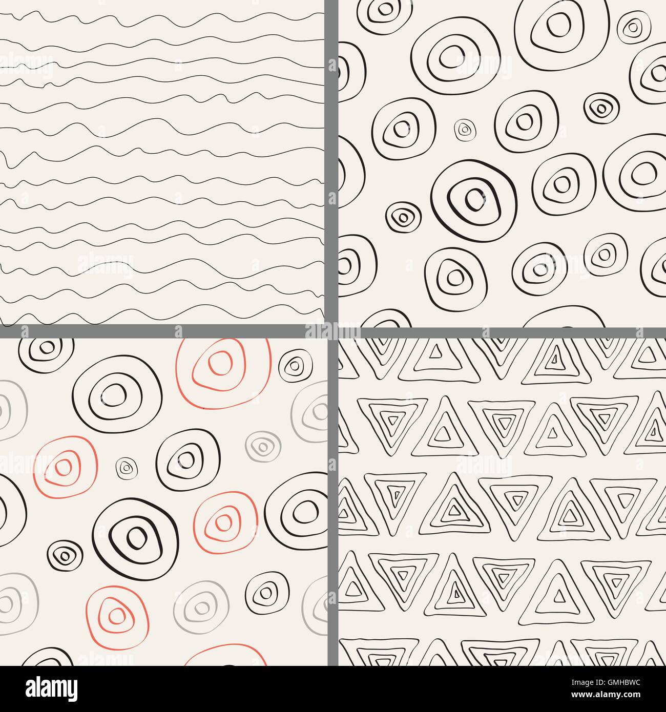 Set of seamless patterns Stock Vector Image & Art - Alamy