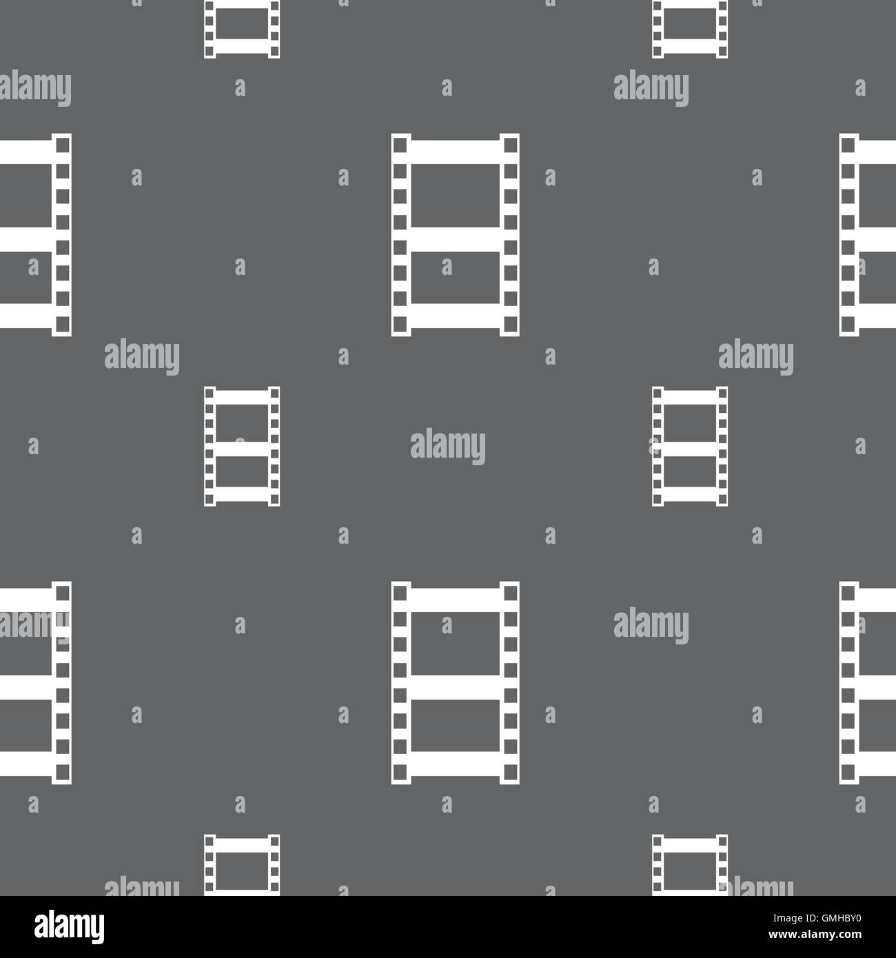 Video sign icon. frame symbol. Seamless pattern on a gray background ...