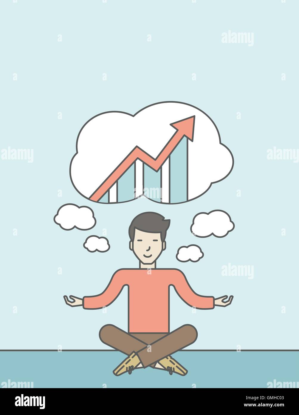 Dreaming success concept man Stock Vector Images - Alamy