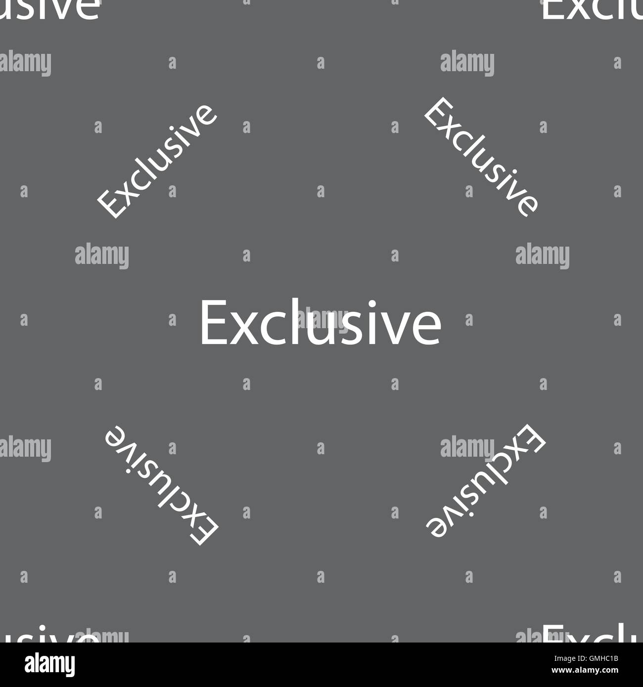 Exclusive sign icon. Special offer symbol. Seamless pattern on a gray ...