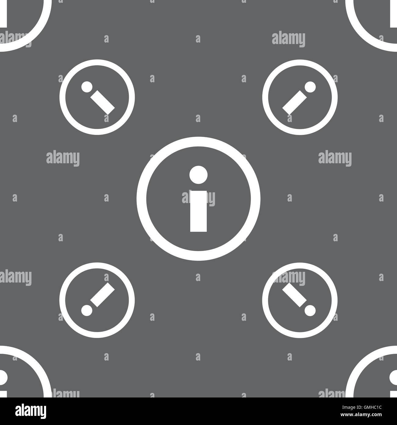 Information sign icon. Info speech bubble symbol. Seamless pattern on a ...