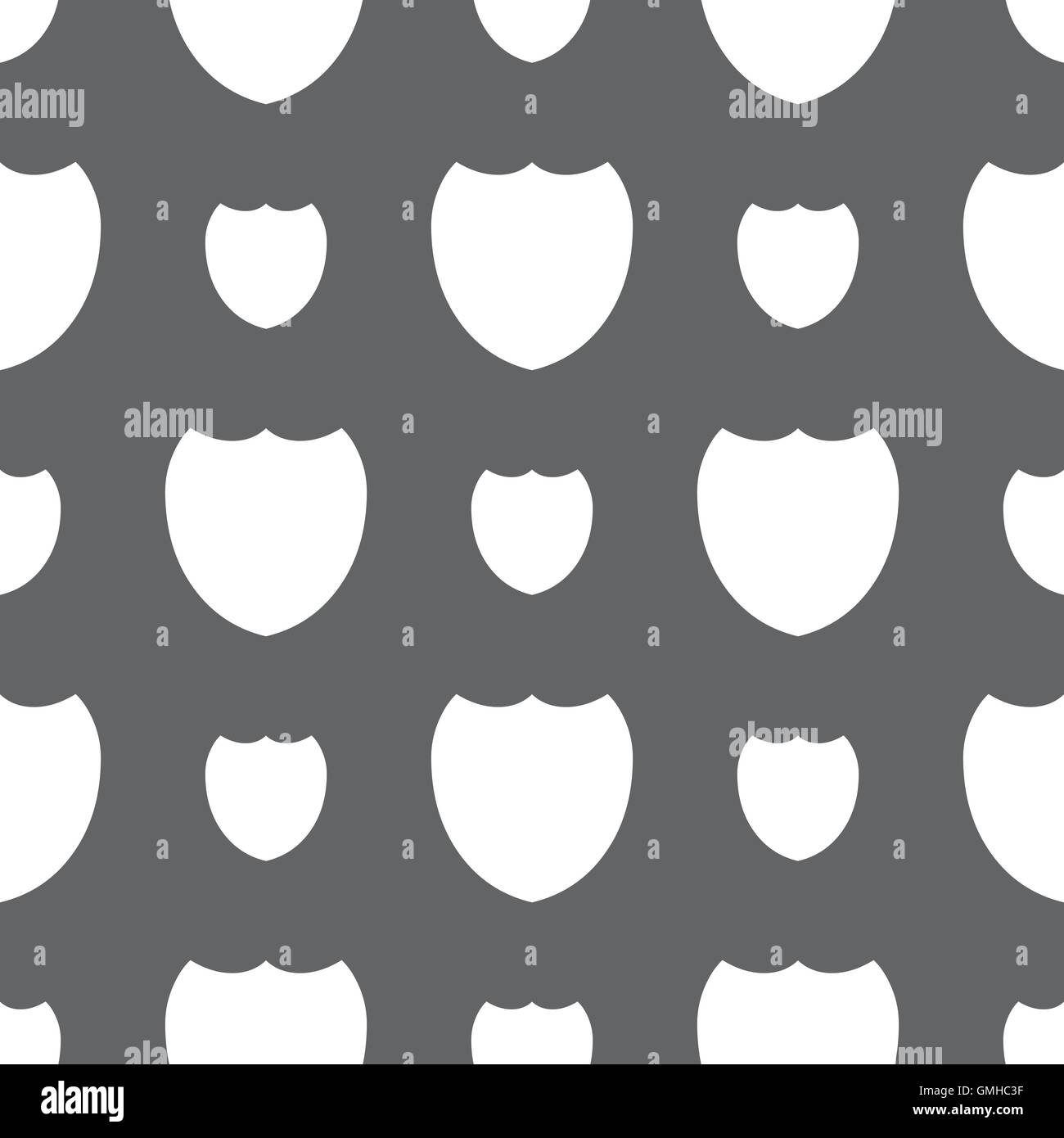 Shield sign icon. Protection symbol. Seamless pattern on a gray ...