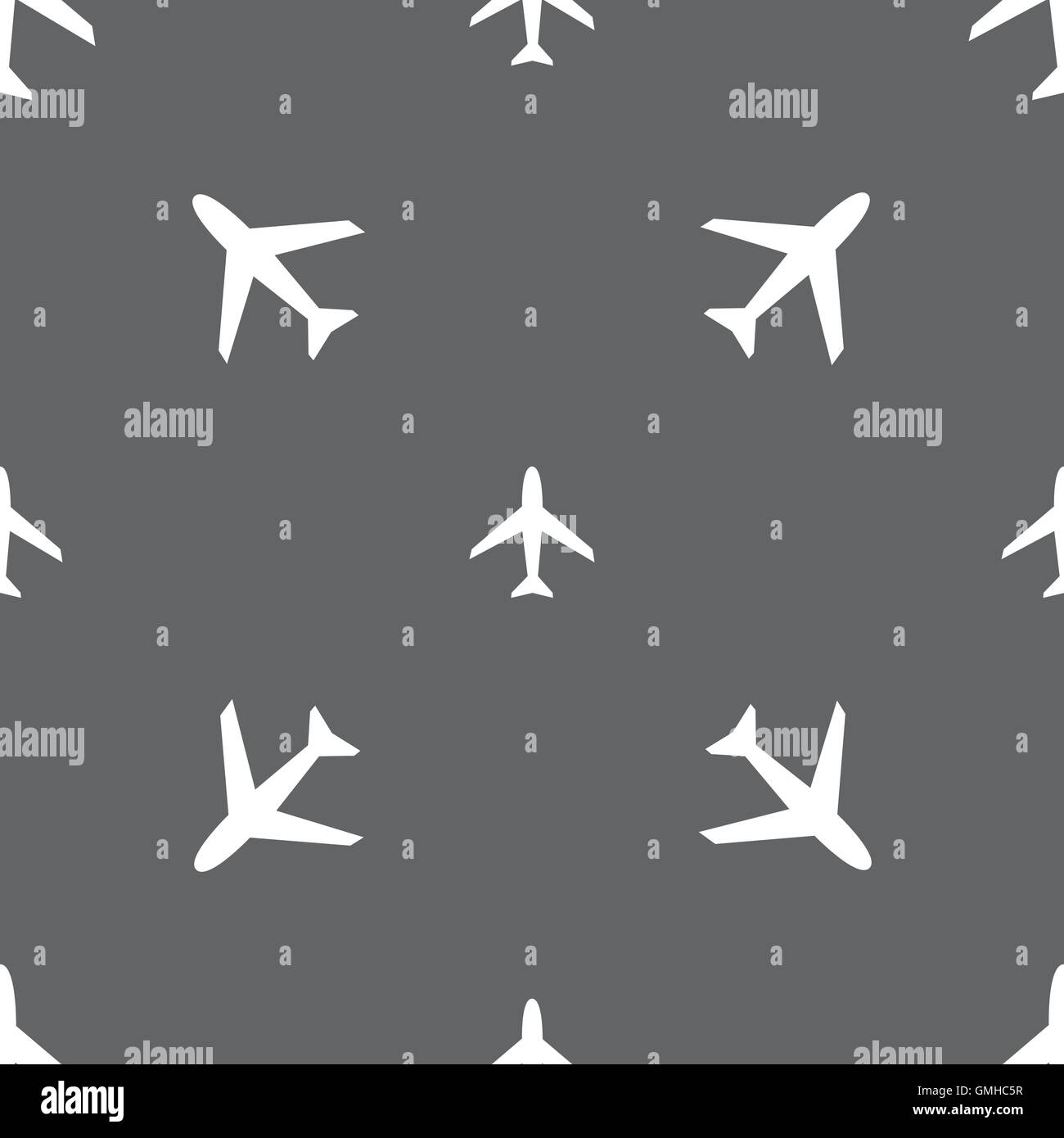 Airplane sign. Plane symbol. Travel icon. Flight flat label. Seamless ...