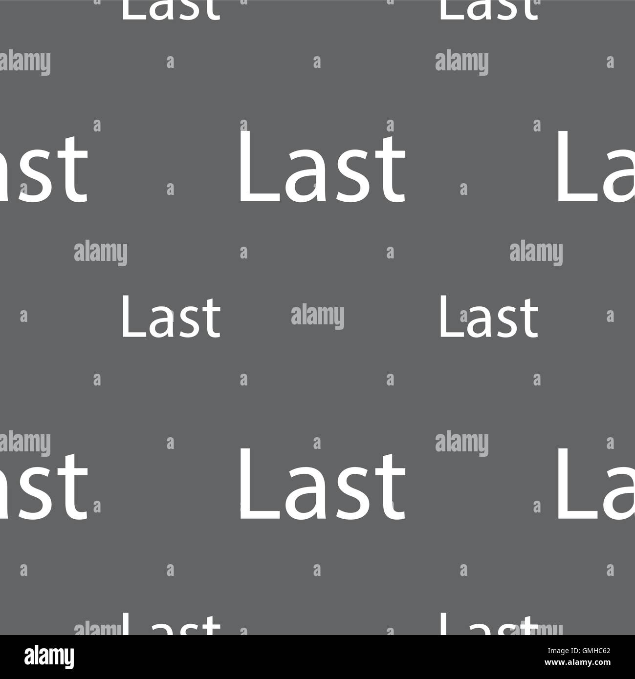 Last sign icon. Navigation symbol. Seamless pattern on a gray ...