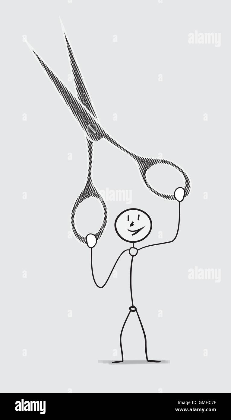 Garden cutting man Stock Vector Images - Alamy