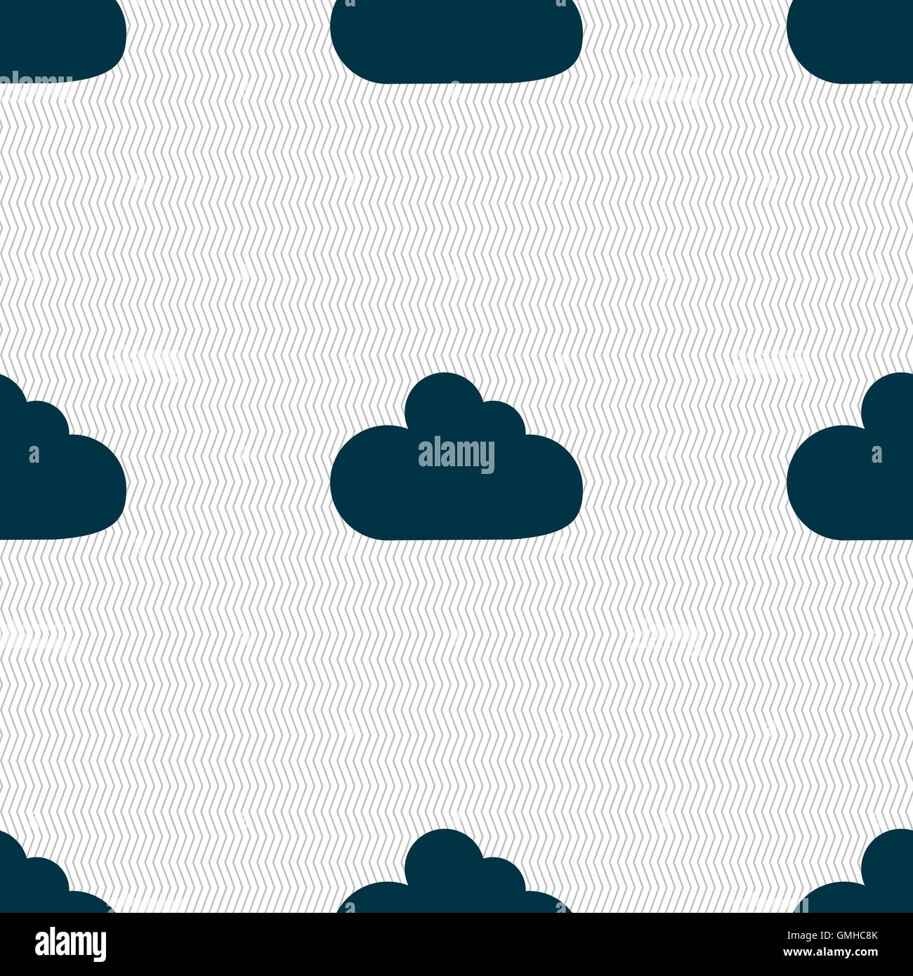 Cloud sign icon. Data storage symbol. Seamless abstract background with ...