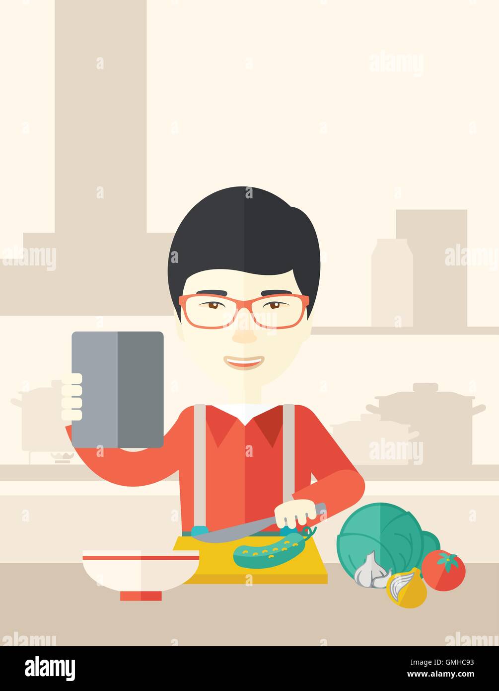 Man cooking food Stock Vector Image & Art - Alamy