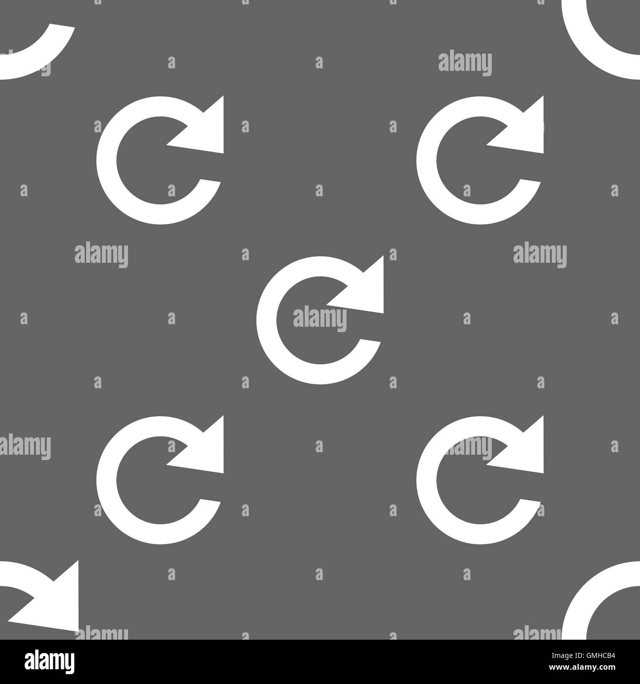 update sign icon. Full rotation arrow symbol. Seamless pattern on a ...