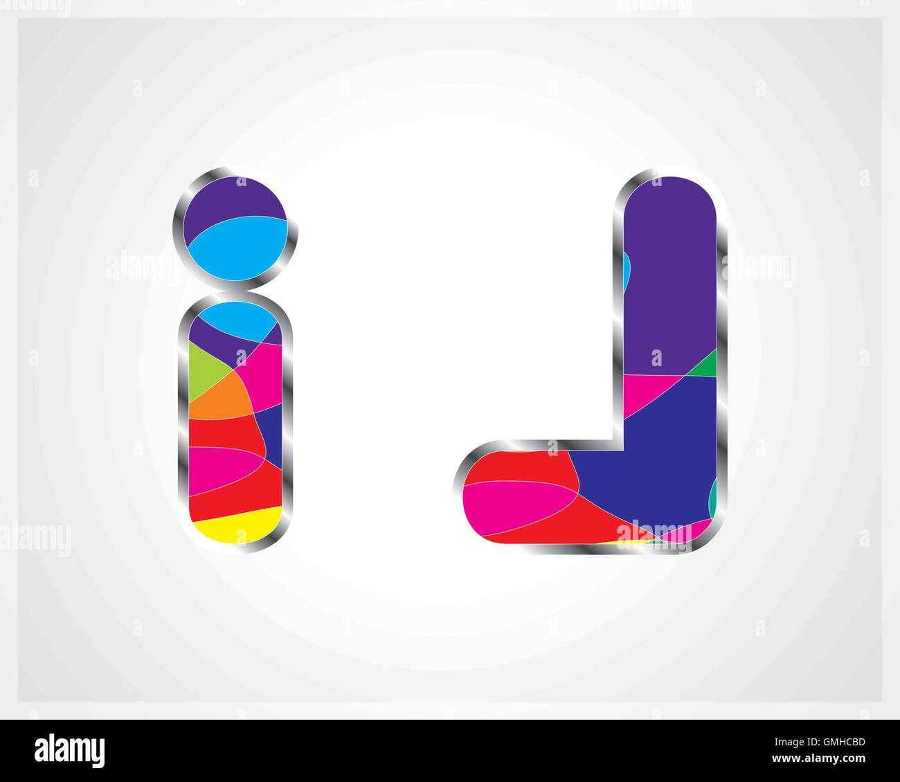 colorful shapes Alphabet Stock Vector Image & Art - Alamy