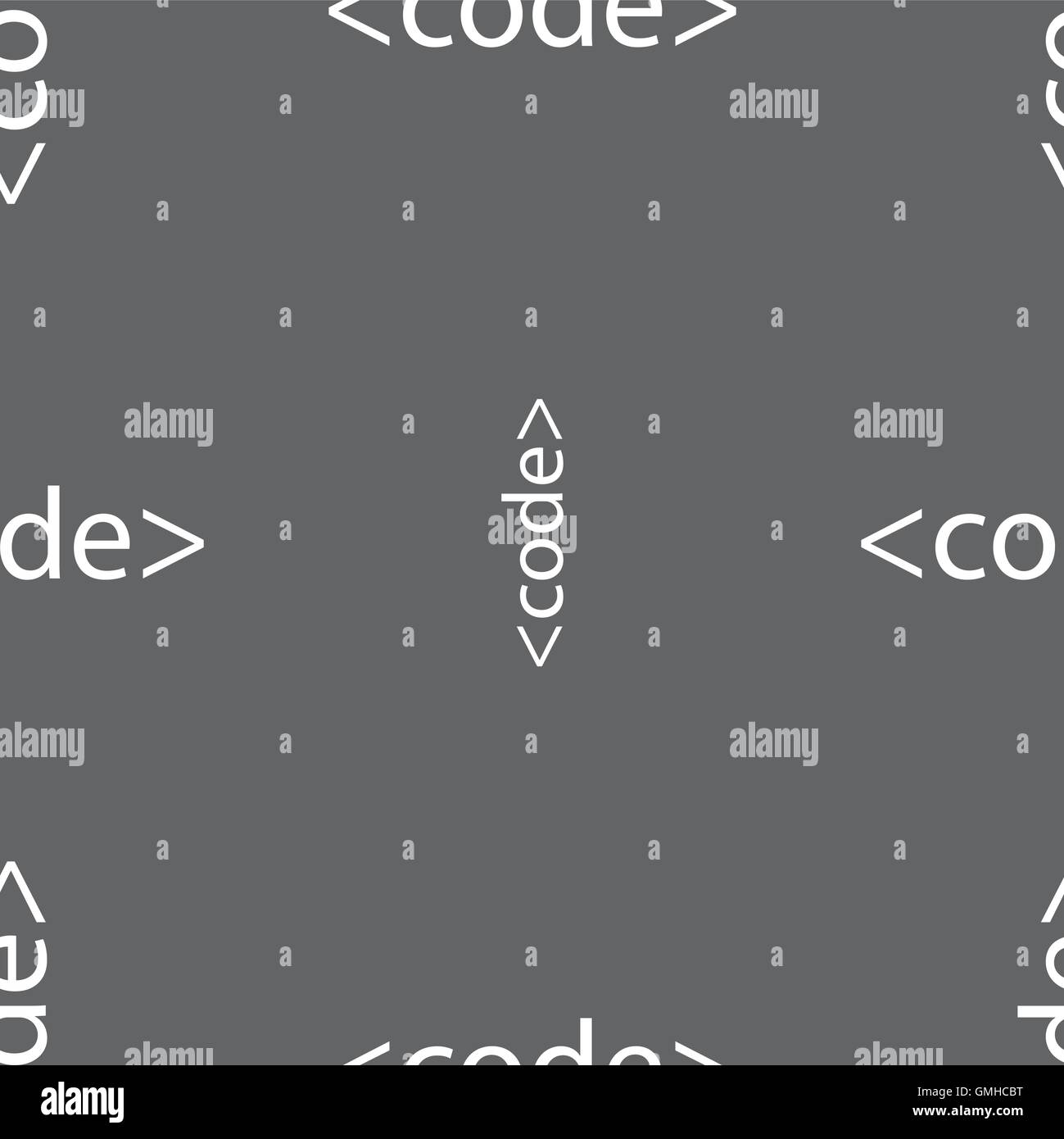 Code sign icon. Programming language symbol. Seamless pattern on a gray ...
