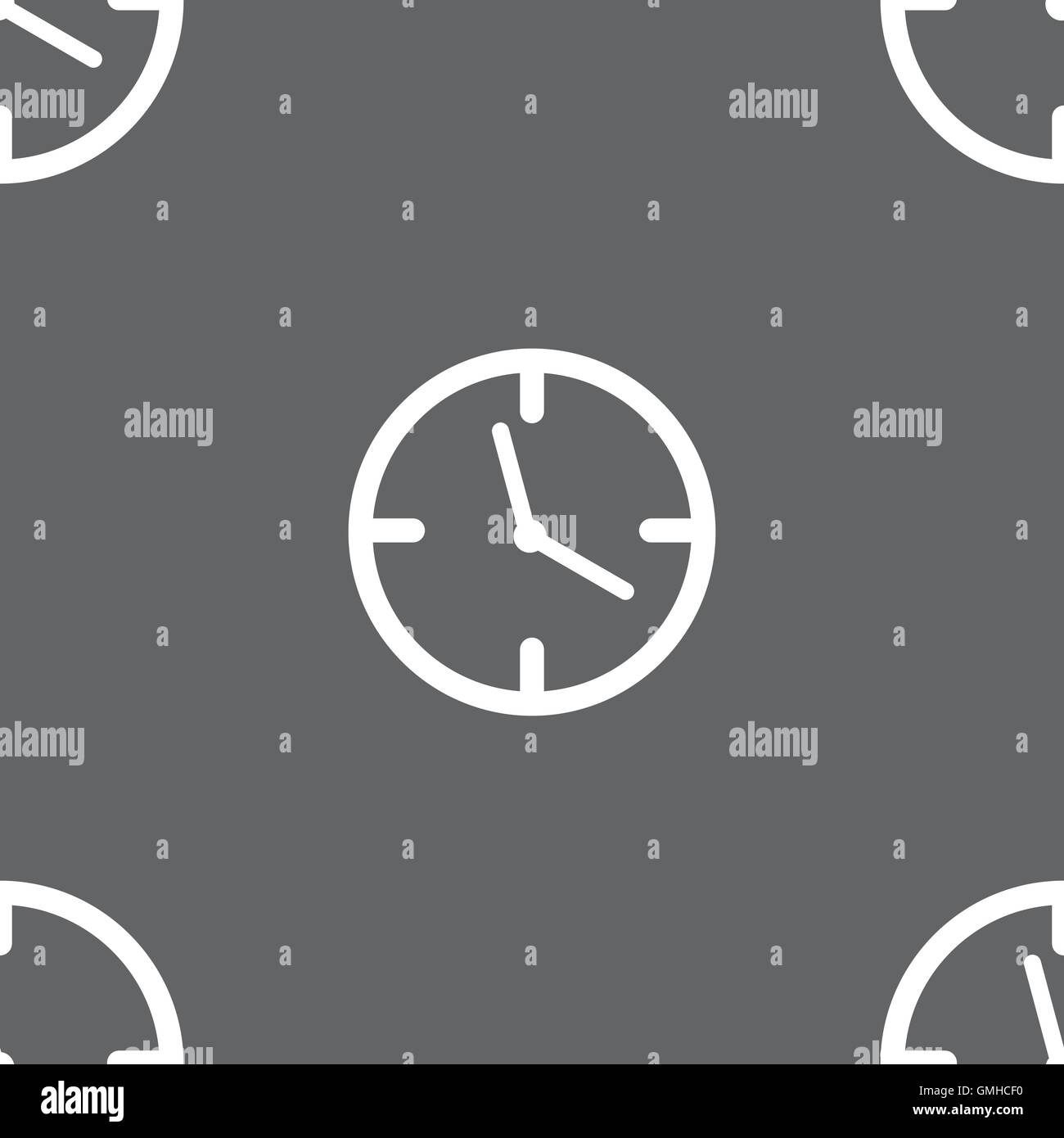 Clock time sign icon. Mechanical watch symbol. Seamless pattern on a ...