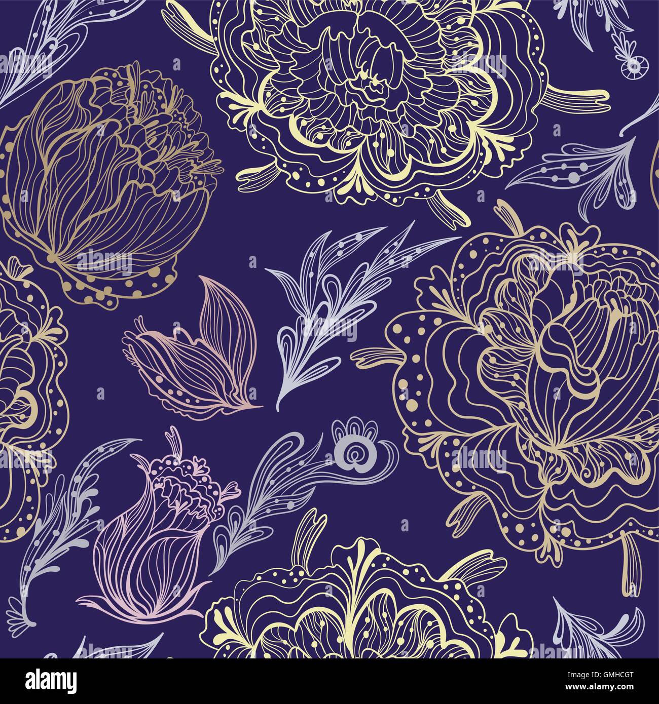 Floral pattern patterns Stock Vector Images - Alamy