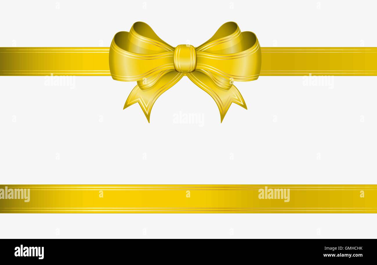 yellow ribbon and bow Stock Vector Image & Art - Alamy