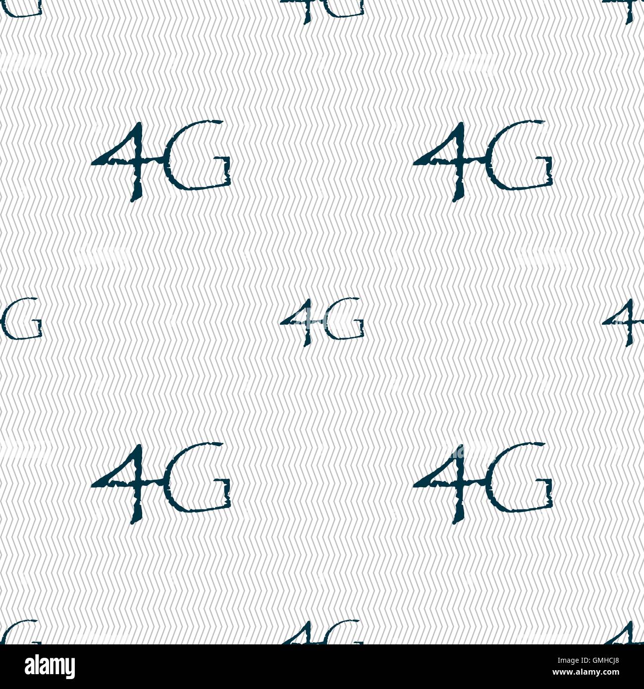 4G sign icon. Mobile telecommunications technology symbol. Seamless ...