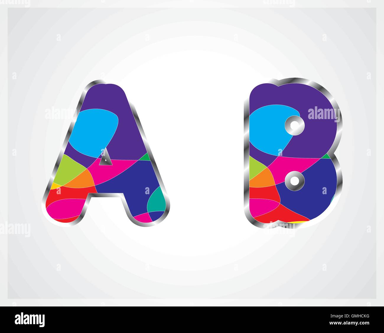colorful shapes Alphabet Stock Vector Image & Art - Alamy