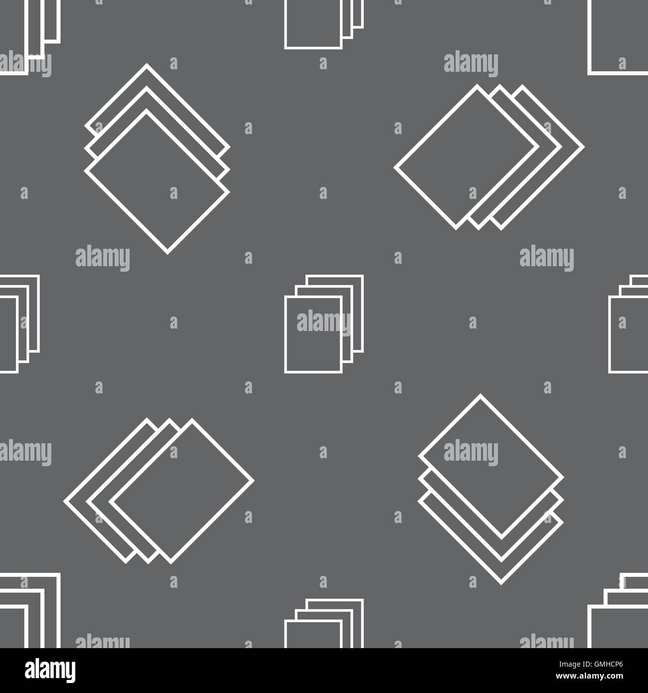 Copy File Sign Icon Duplicate Document Symbol Seamless Pattern On A Gray Background Vector