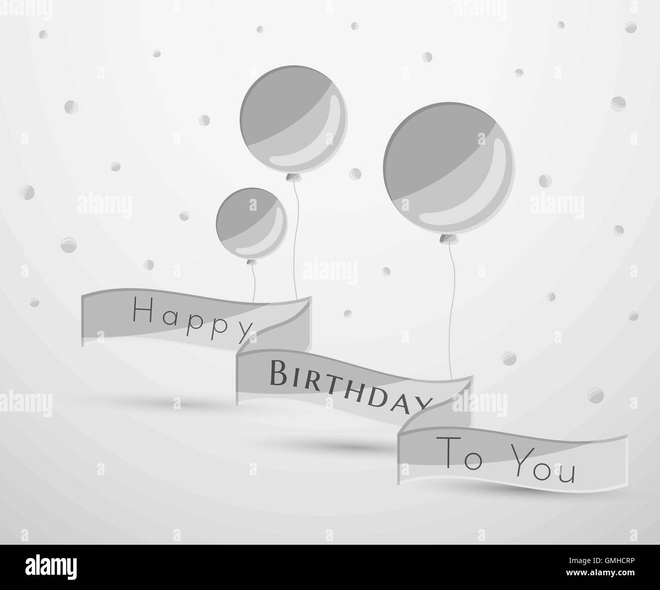 Happy birthday to you banner Black and White Stock Photos & Images - Alamy