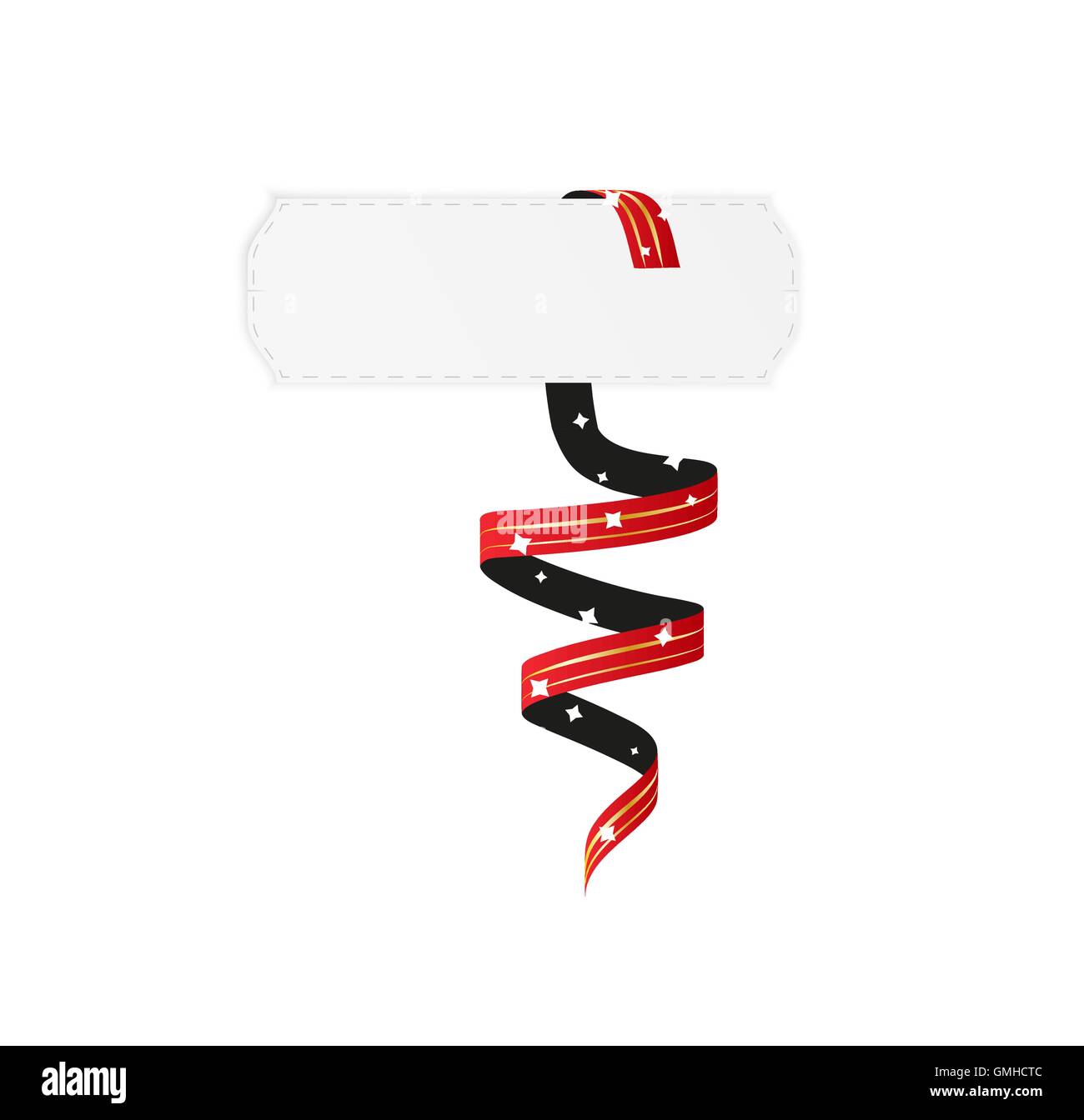 white price tag and red ribbon Stock Vector Image & Art - Alamy
