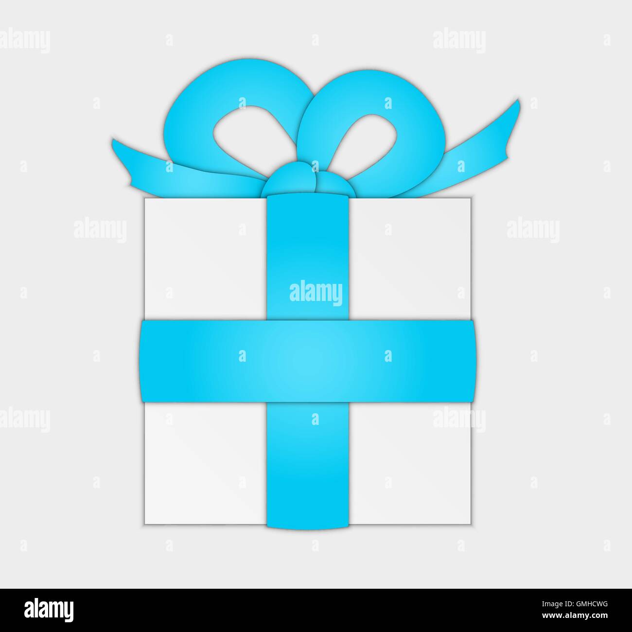 present with blue ribbon Stock Vector Image & Art - Alamy