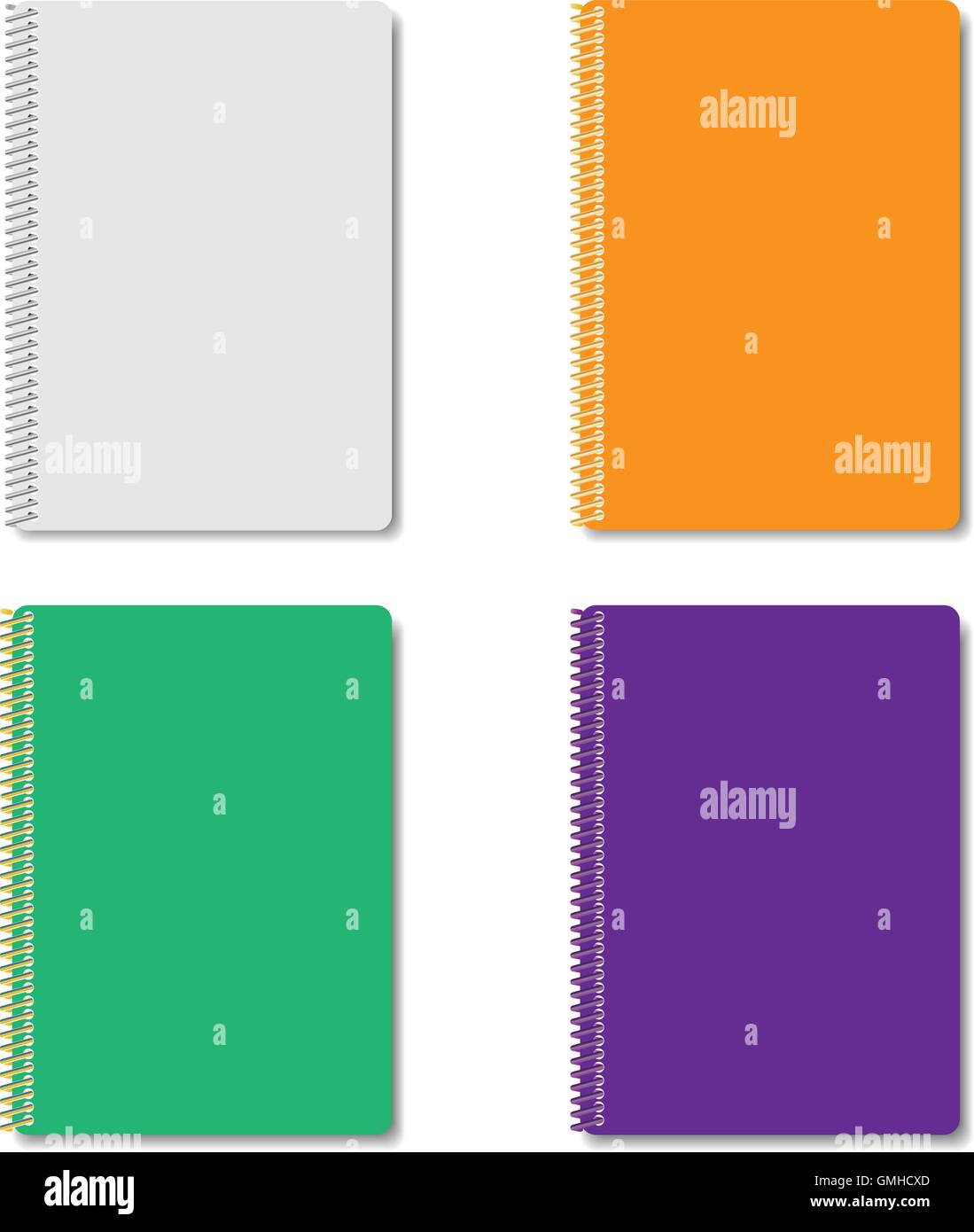 Set of multicolored notepads, vector illustration Stock Vector Image ...