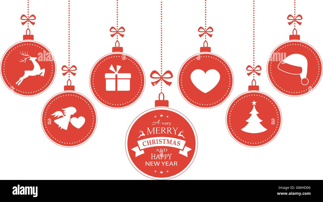 Christmas baubles on modern Stock Vector Images - Alamy