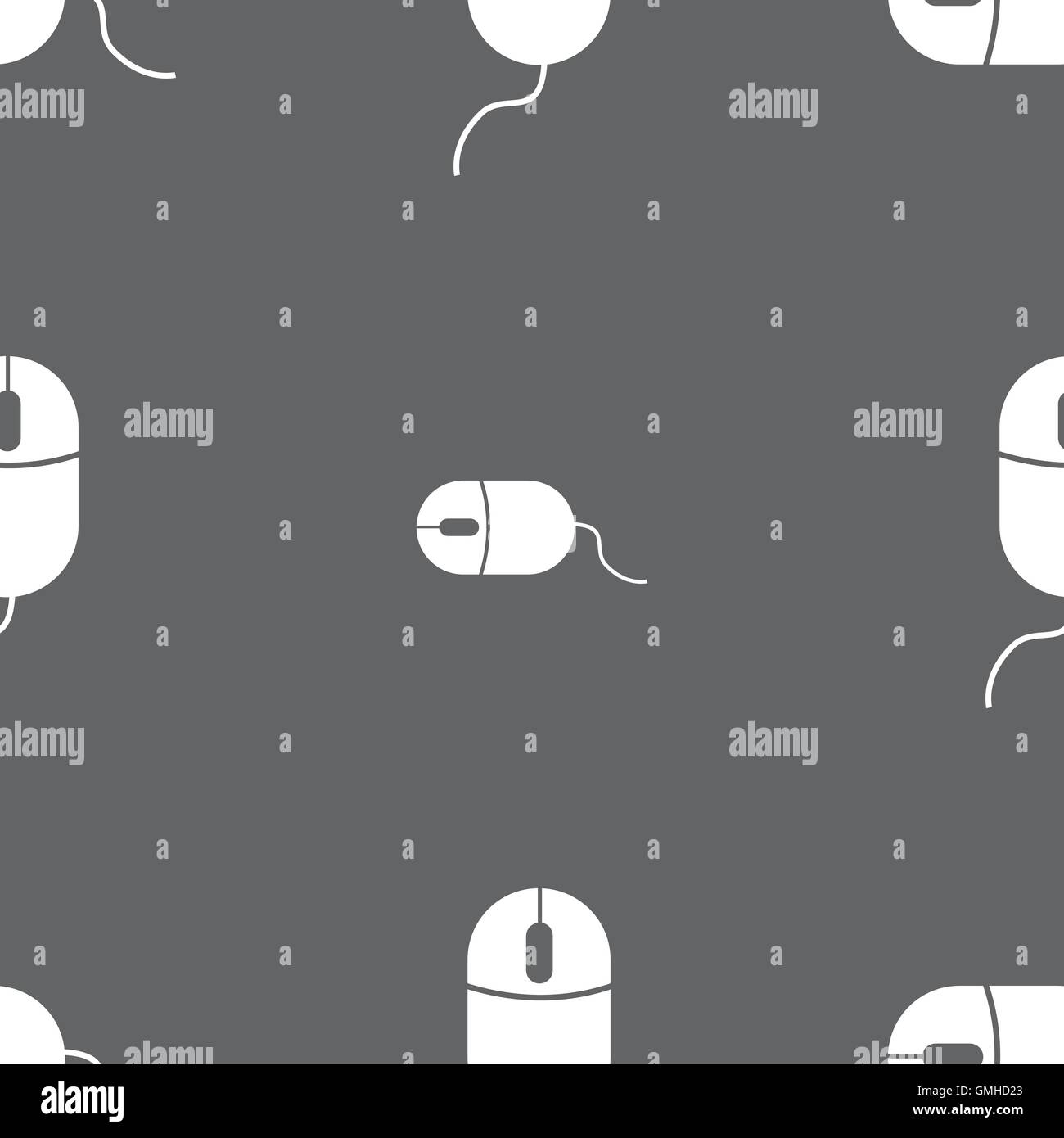 Computer mouse sign icon. Optical with wheel symbol. Seamless pattern ...