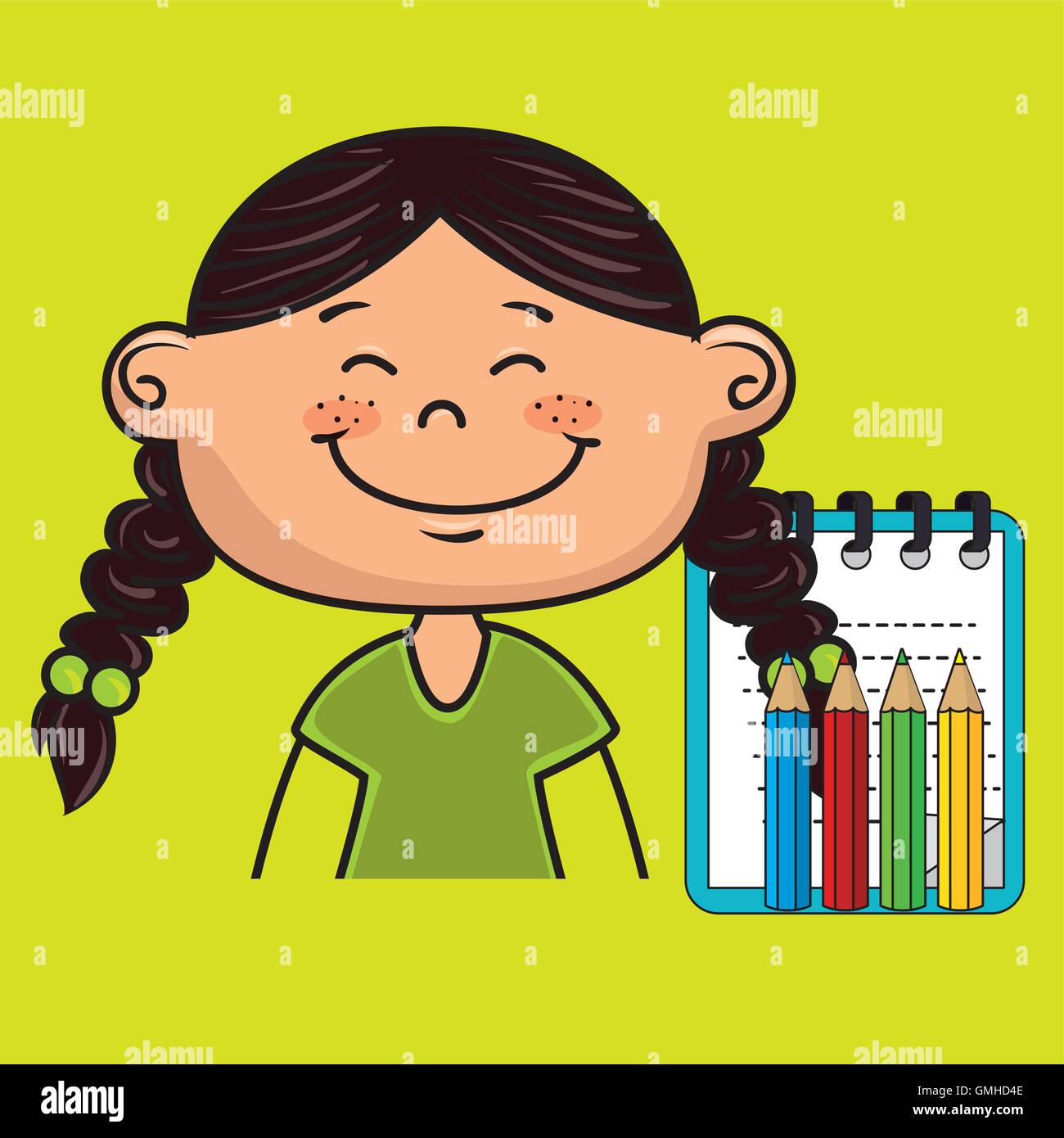 character cartoon child notebook Stock Vector Image & Art - Alamy