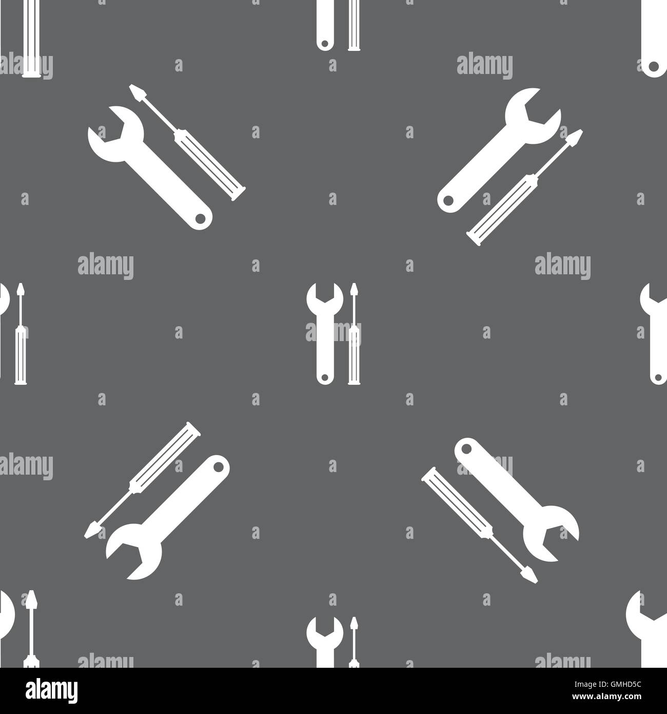 Repair tool sign icon. Service symbol. screwdriver with wrench ...