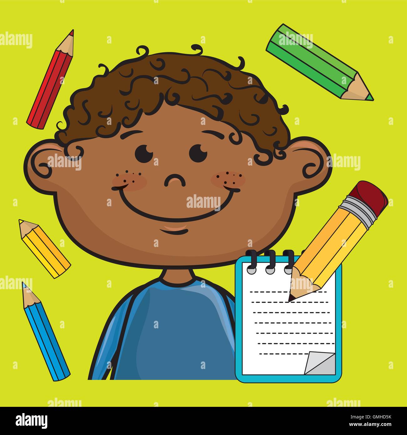character cartoon child notebook Stock Vector Image & Art - Alamy