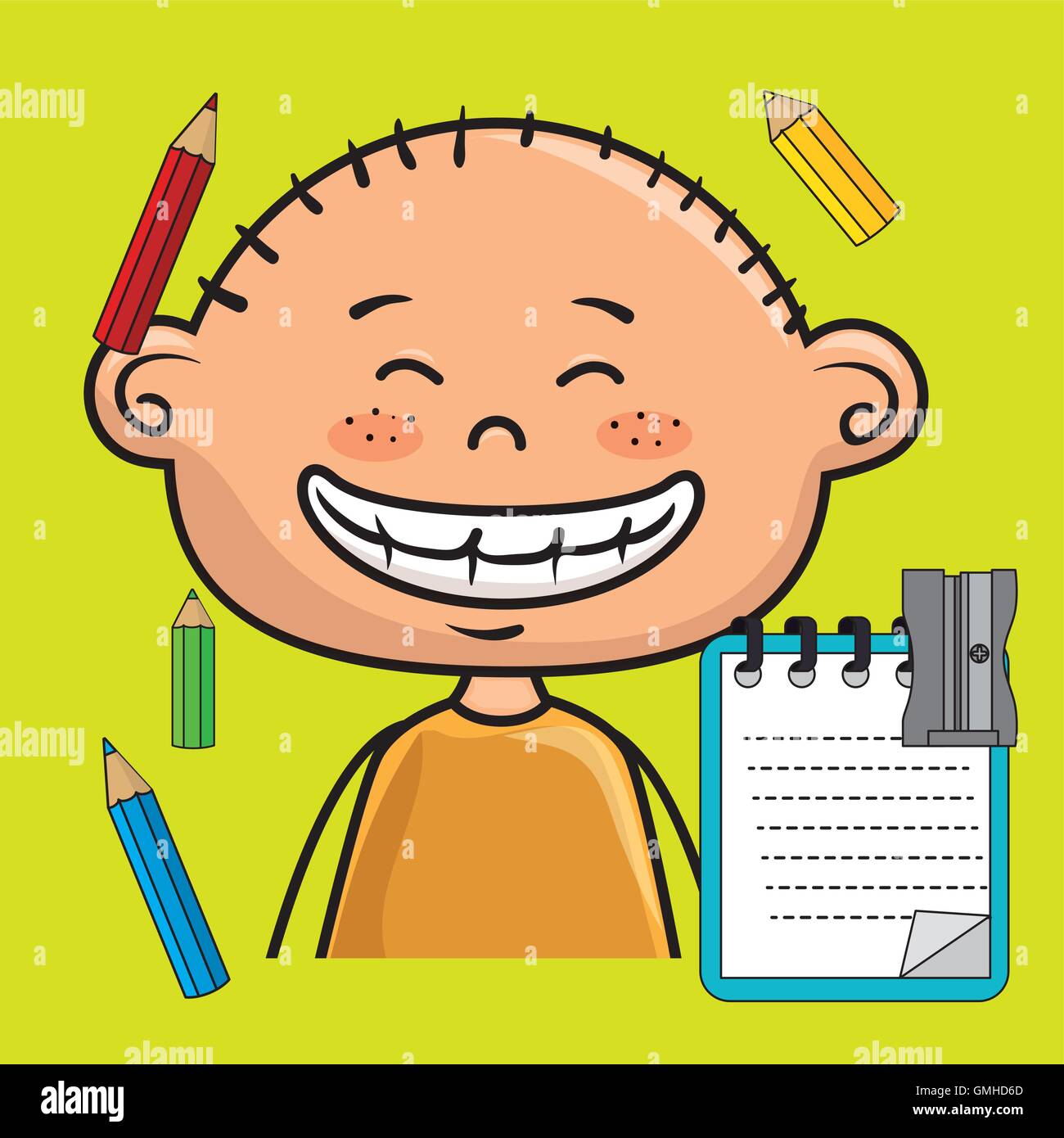 character cartoon child notebook Stock Vector Image & Art - Alamy
