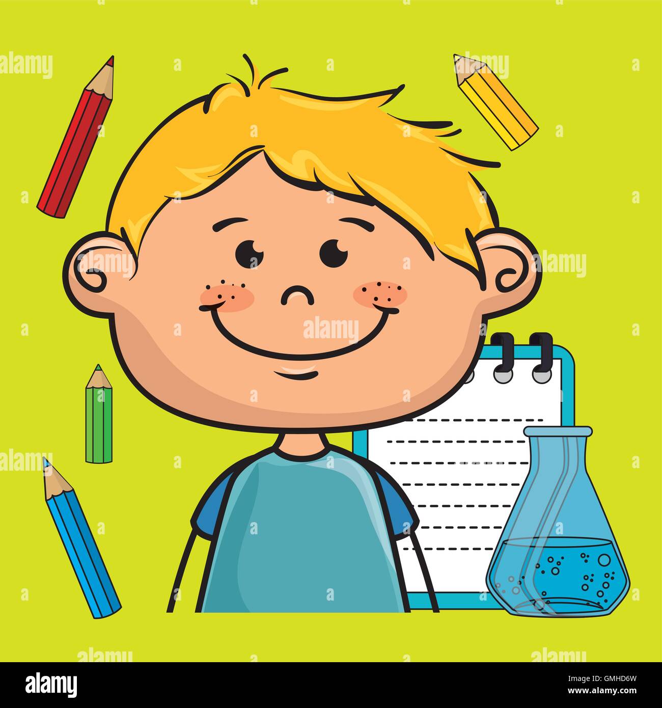 character cartoon child notebook Stock Vector Image & Art - Alamy