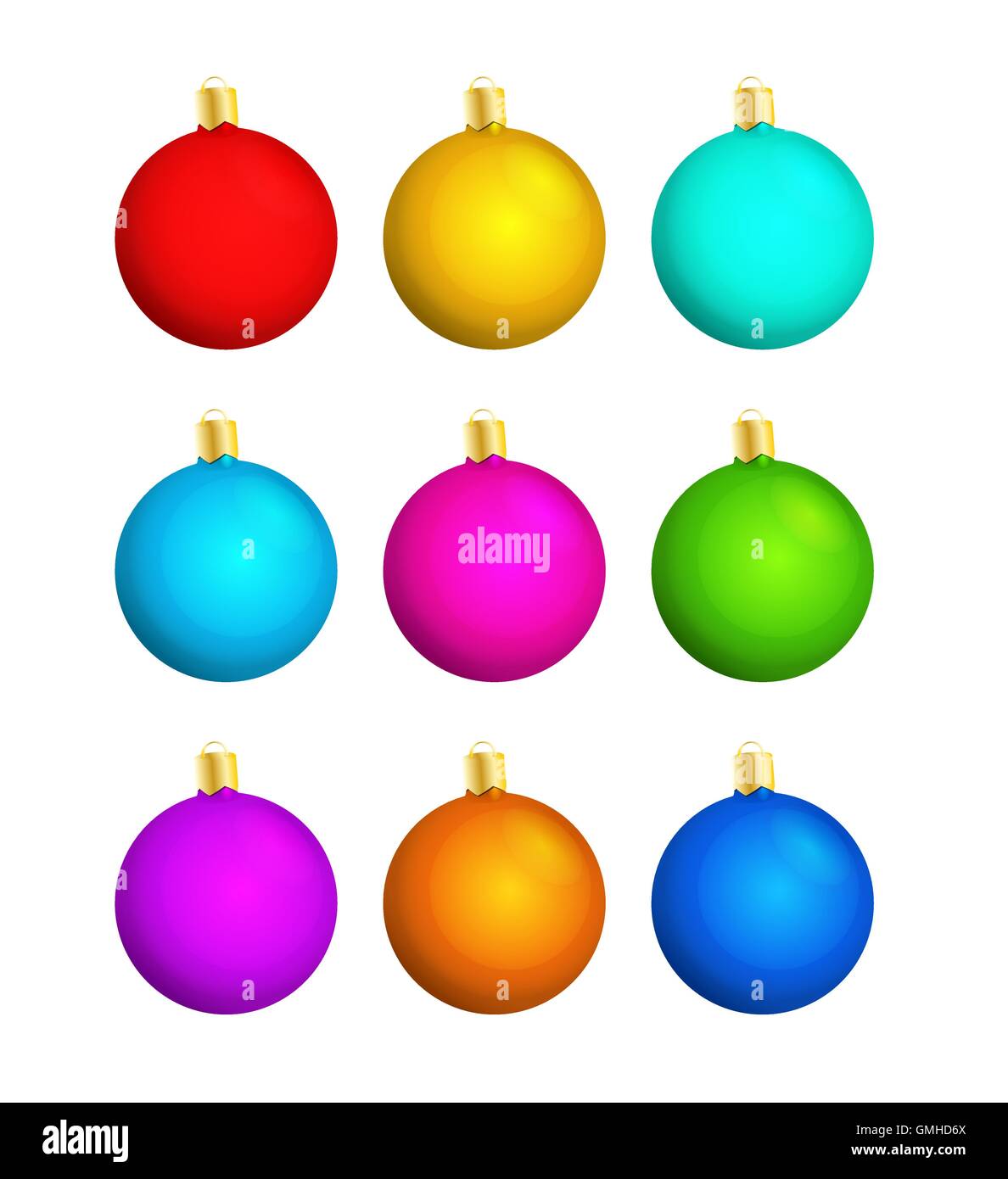 Nine red christmas balls hi-res stock photography and images - Alamy