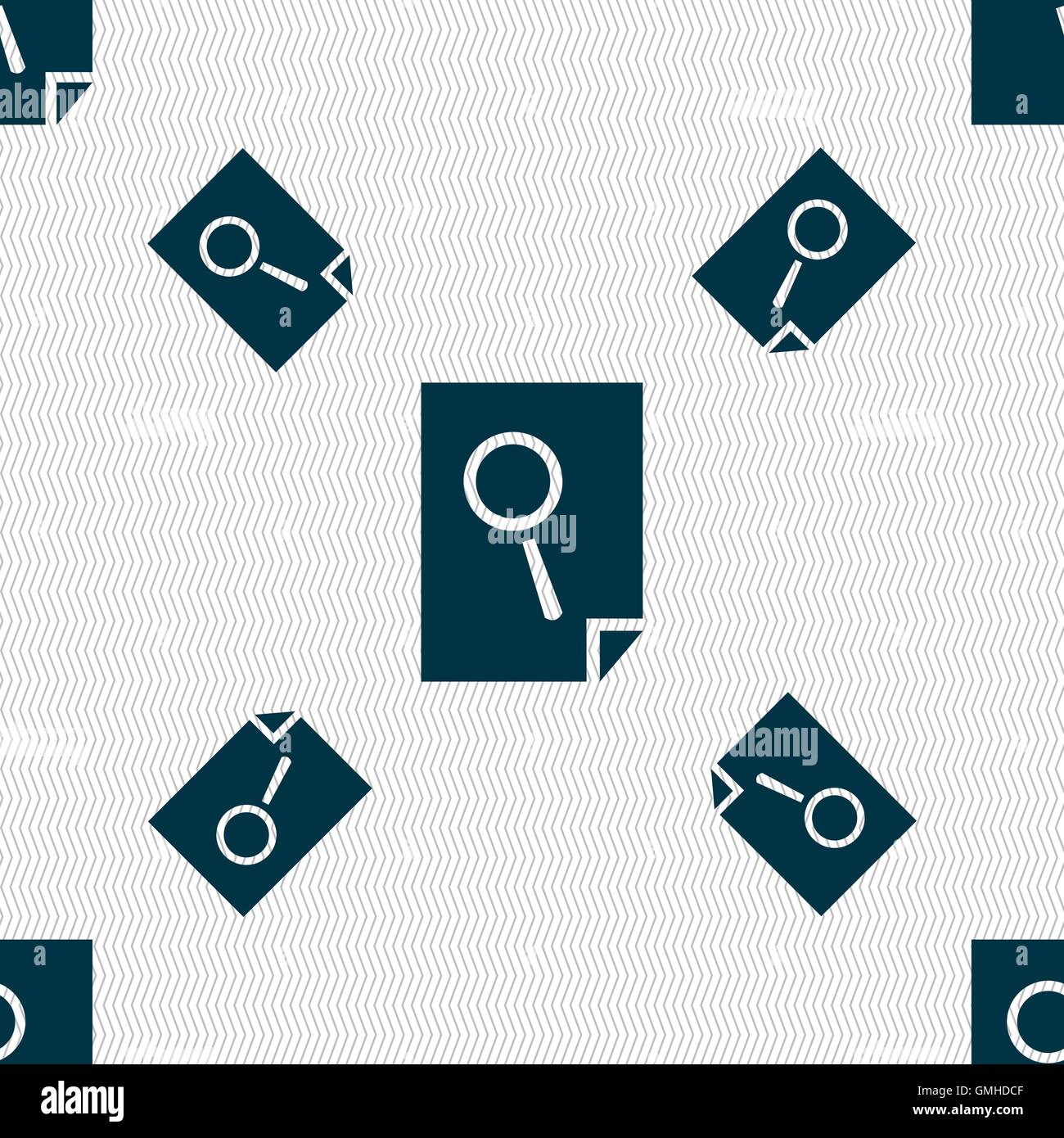 Search in file sign icon. Find document symbol. Seamless pattern with ...