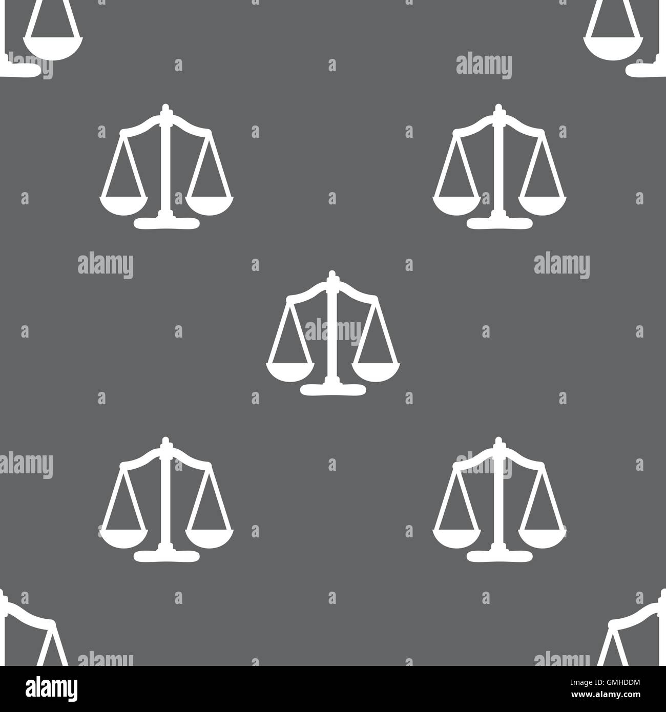 Scales balance. Seamless pattern on a gray background. Vector Stock ...