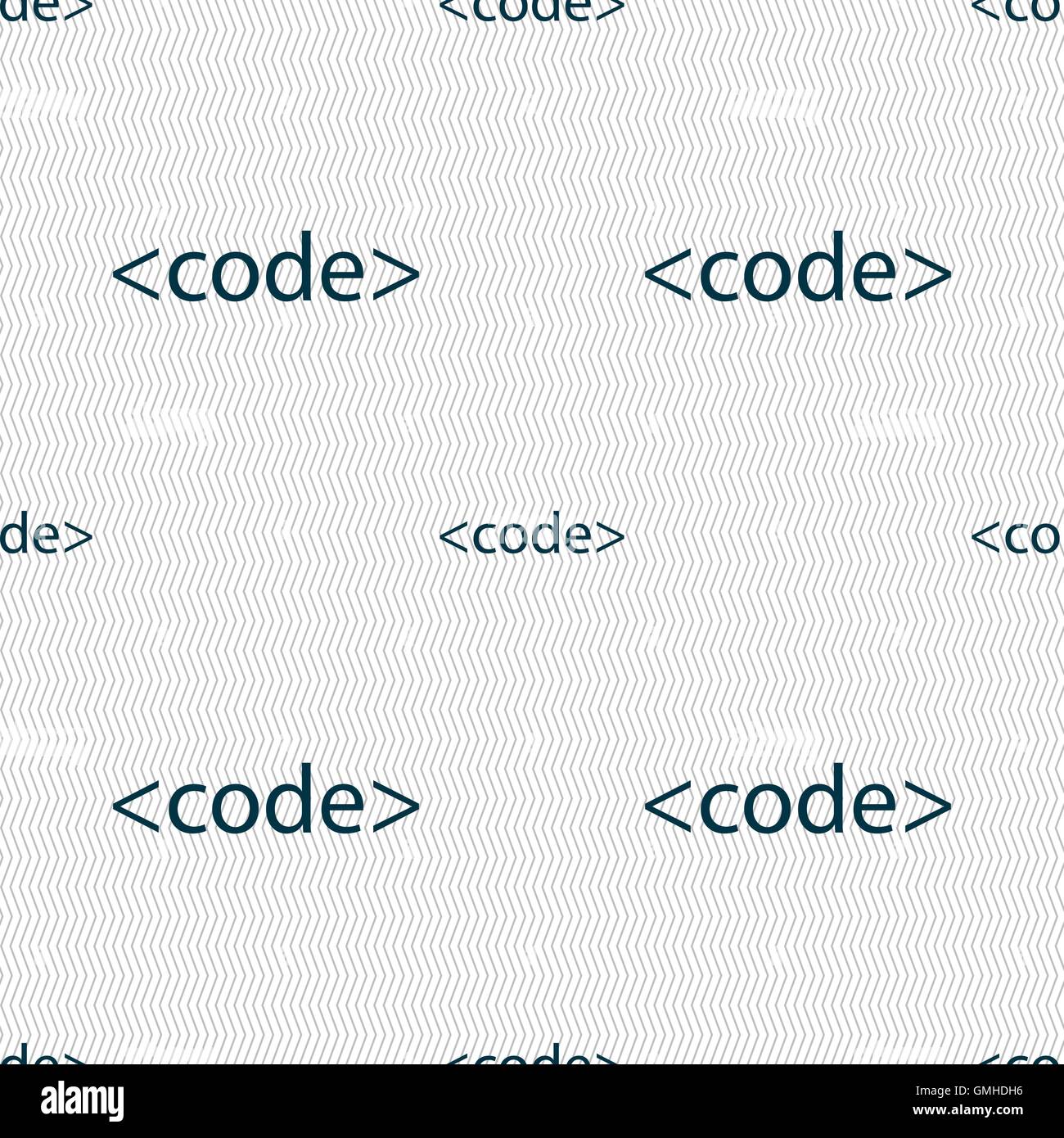 Code Sign Icon Programming Language Symbol Seamless Abstract