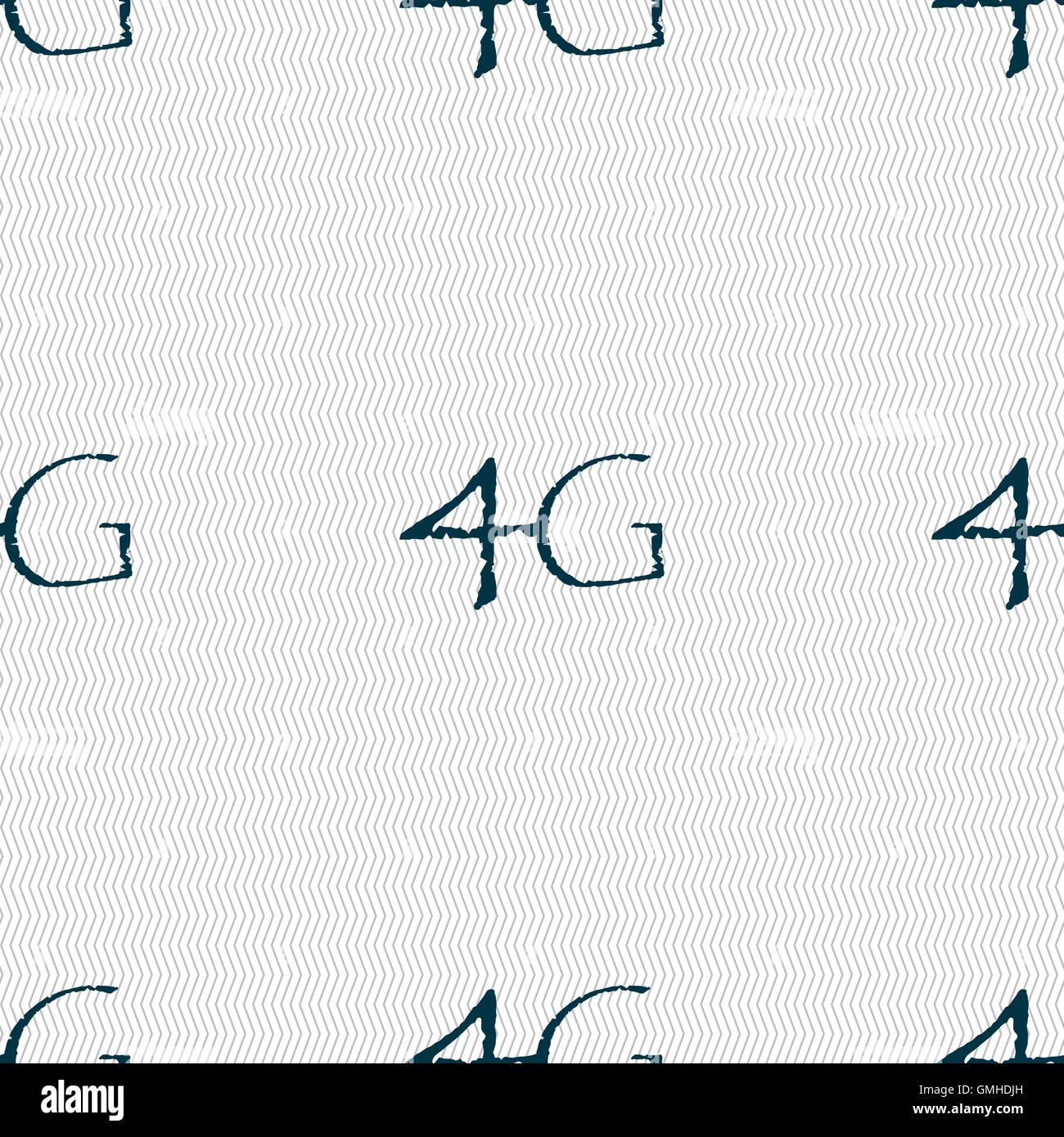 4G sign icon. Mobile telecommunications technology symbol. Seamless ...