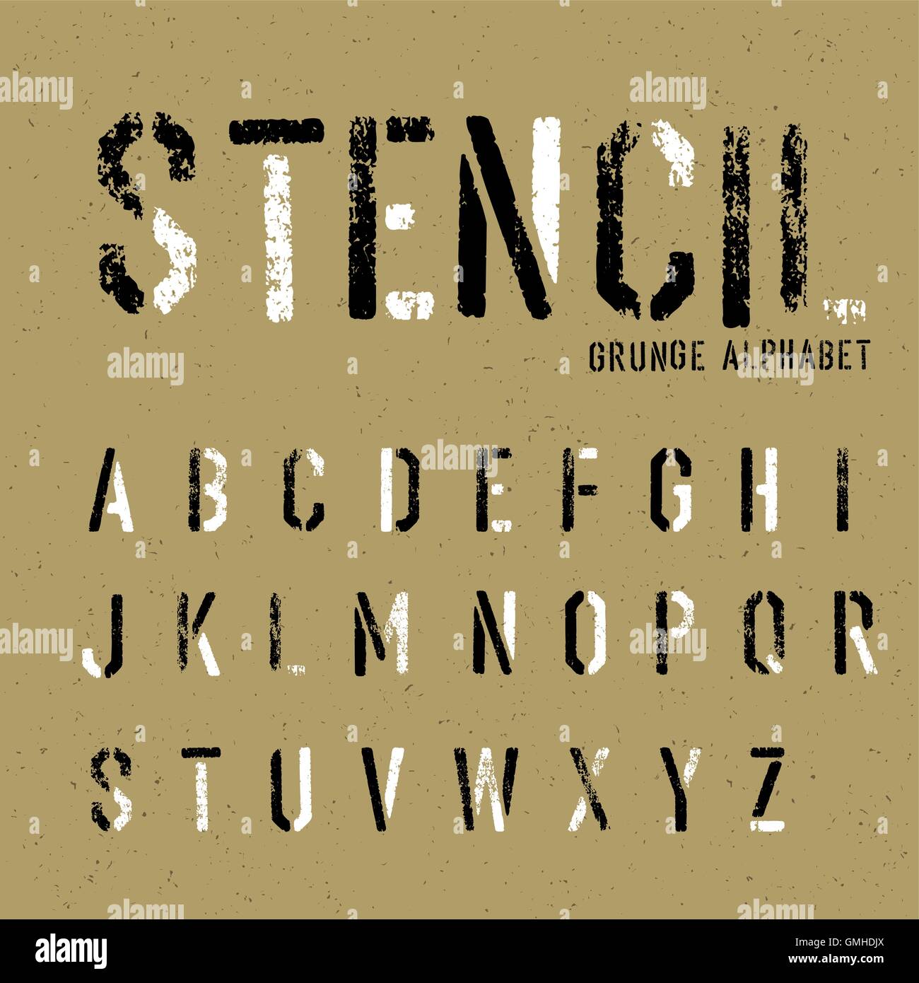 Stencil alphabet hi-res stock photography and images - Alamy