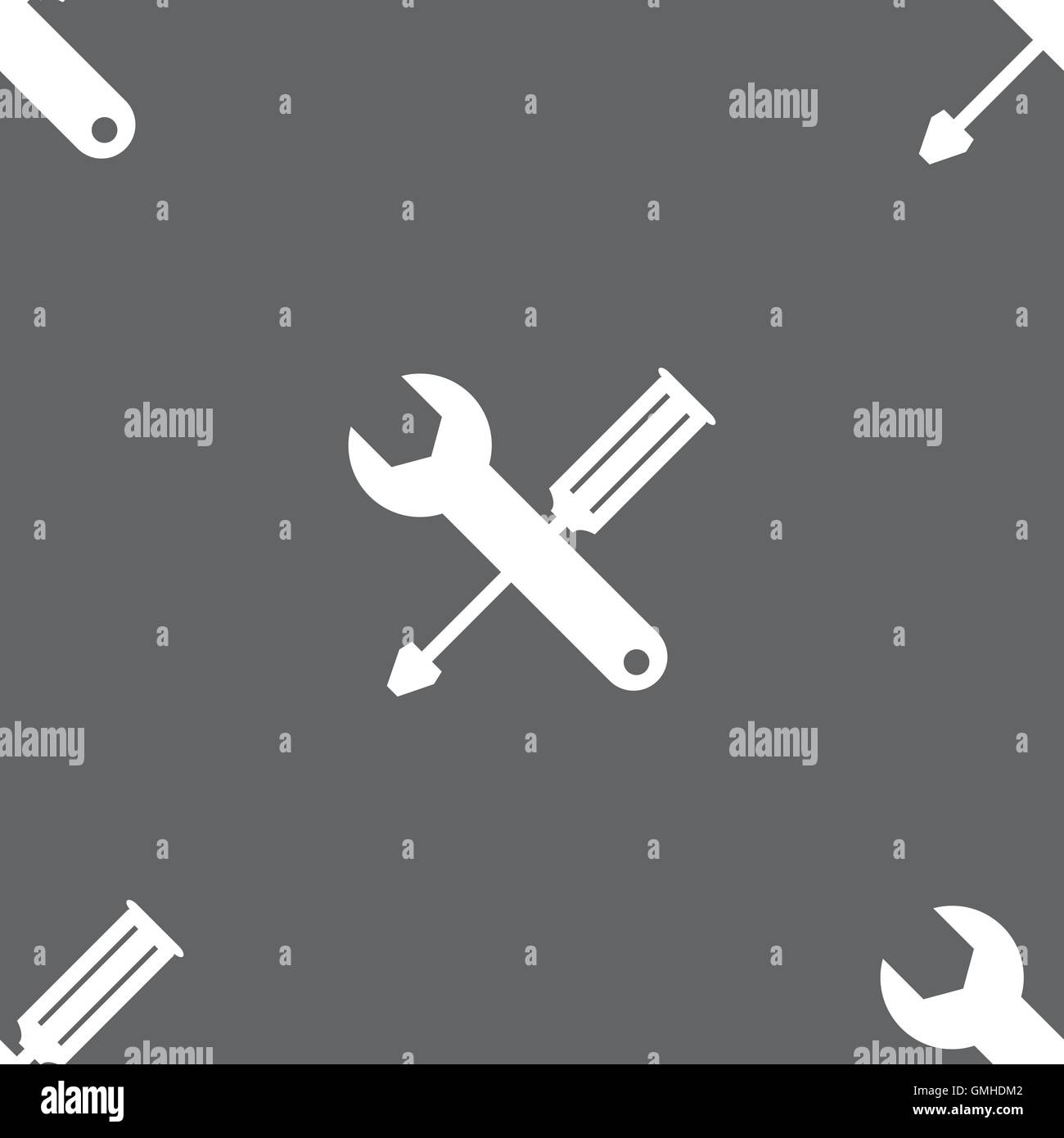 Repair tool sign icon. Service symbol. screwdriver with wrench ...