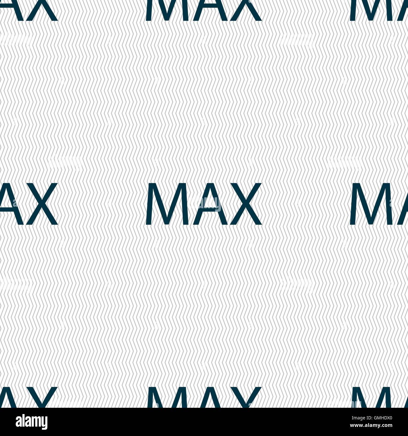 maximum sign icon. Seamless abstract background with geometric shapes ...