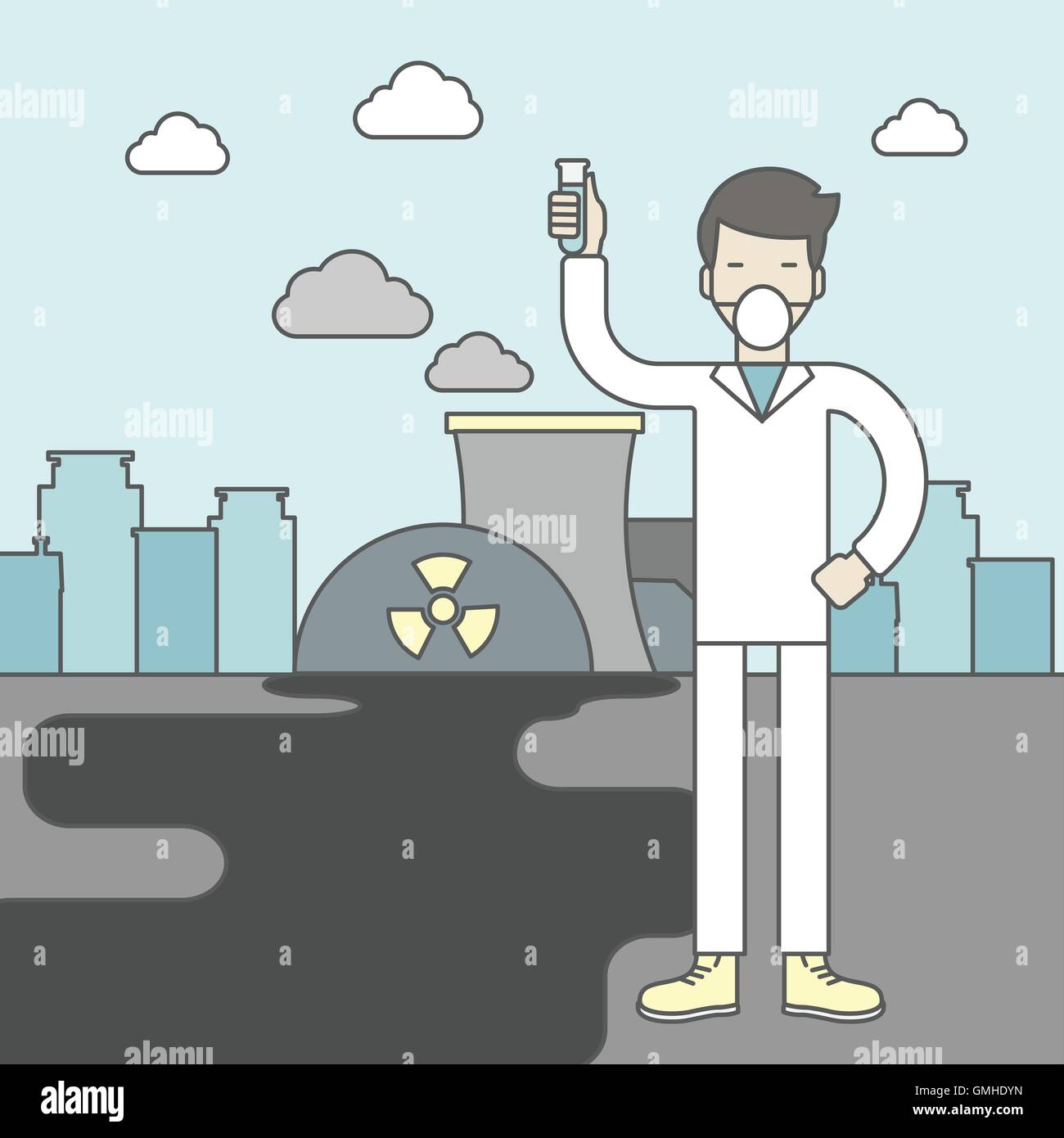 Laboratory assistant and radioactive plant Stock Vector Image & Art - Alamy