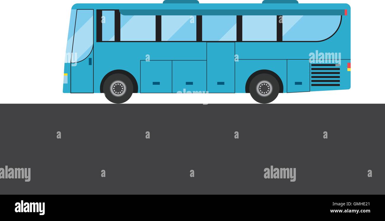Blue bus picture Stock Vector Image & Art - Alamy