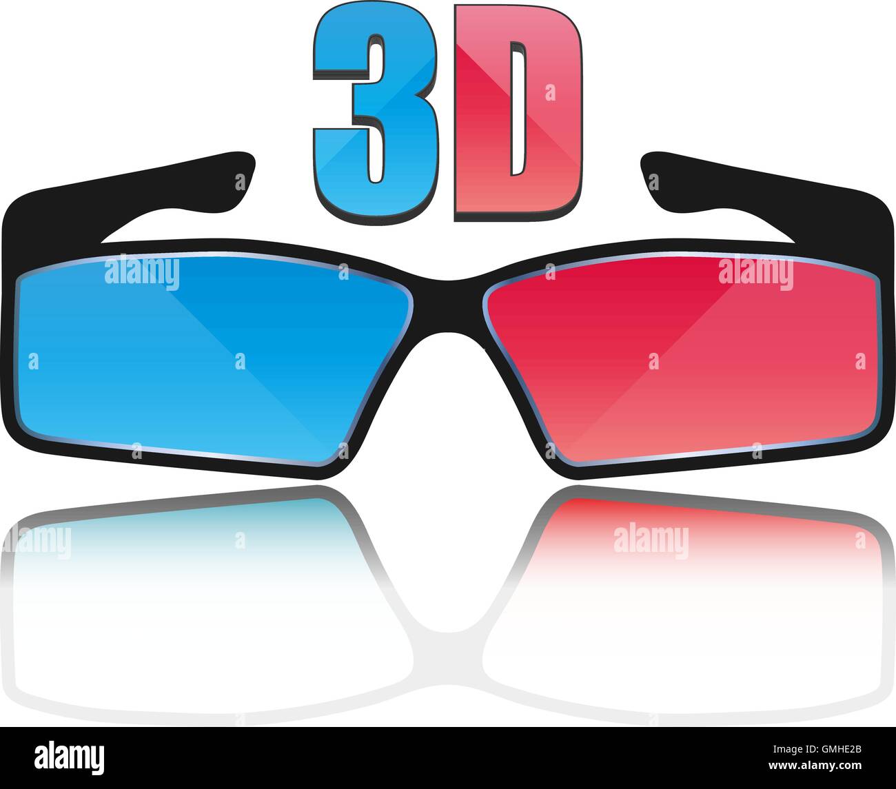 3d glasses web design Stock Vector Images - Alamy