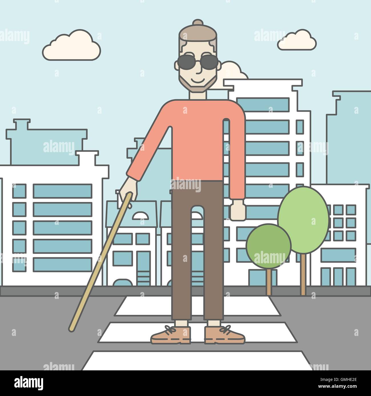 Blindness disability Stock Vector Images - Alamy