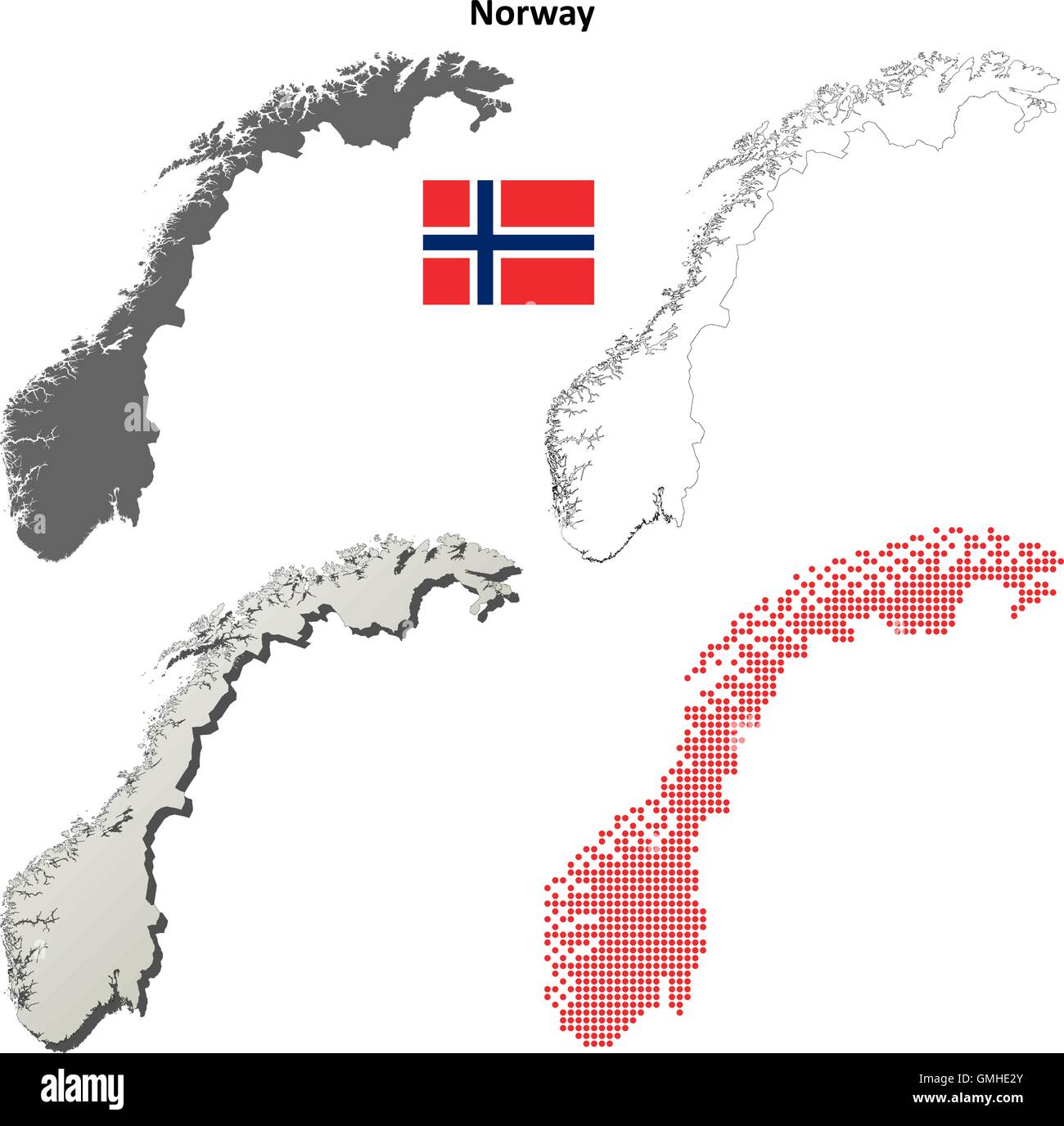 Norwegian shoreline Stock Vector Images - Alamy