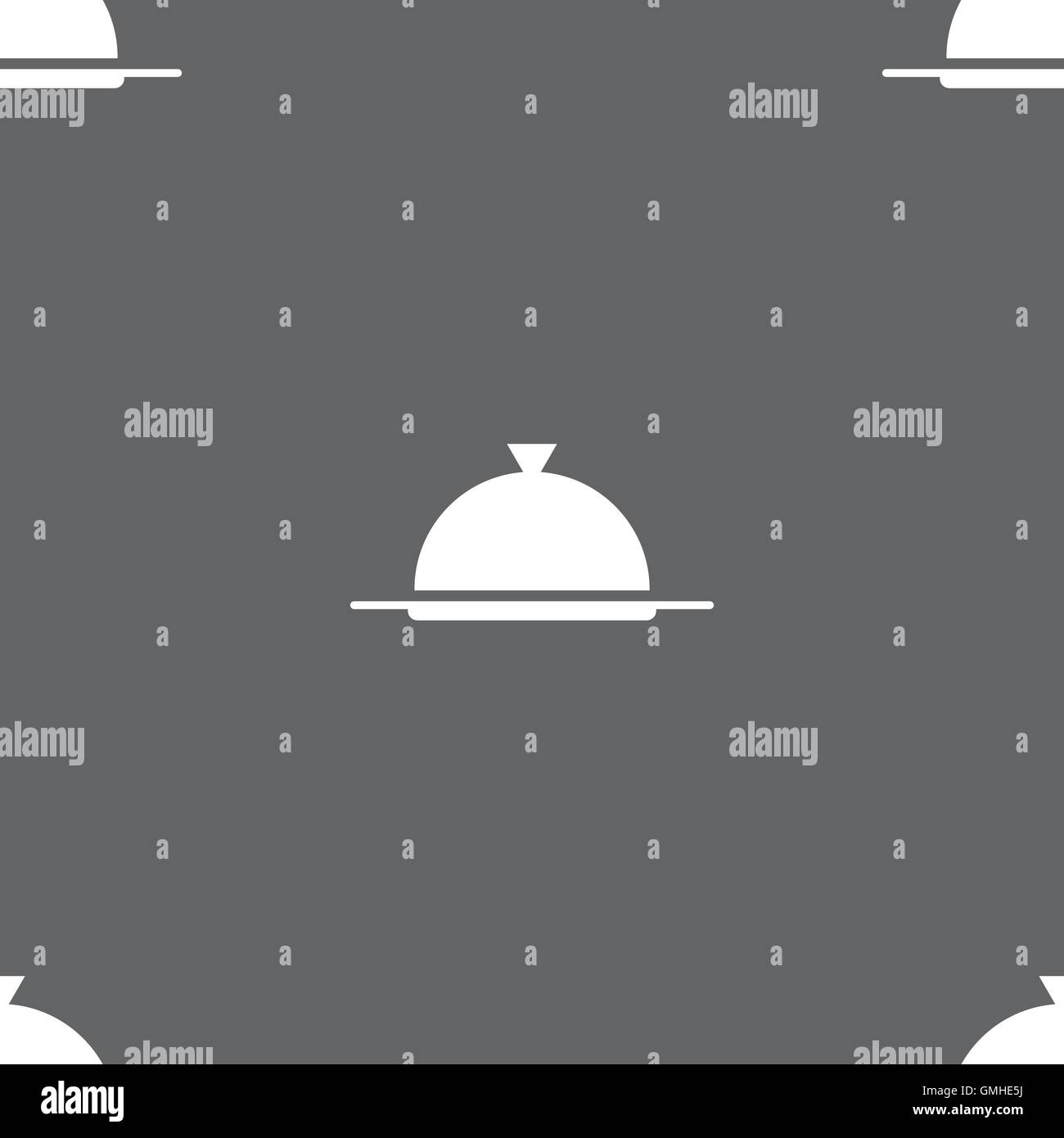 Food platter serving sign icon. Table setting in restaurant symbol ...