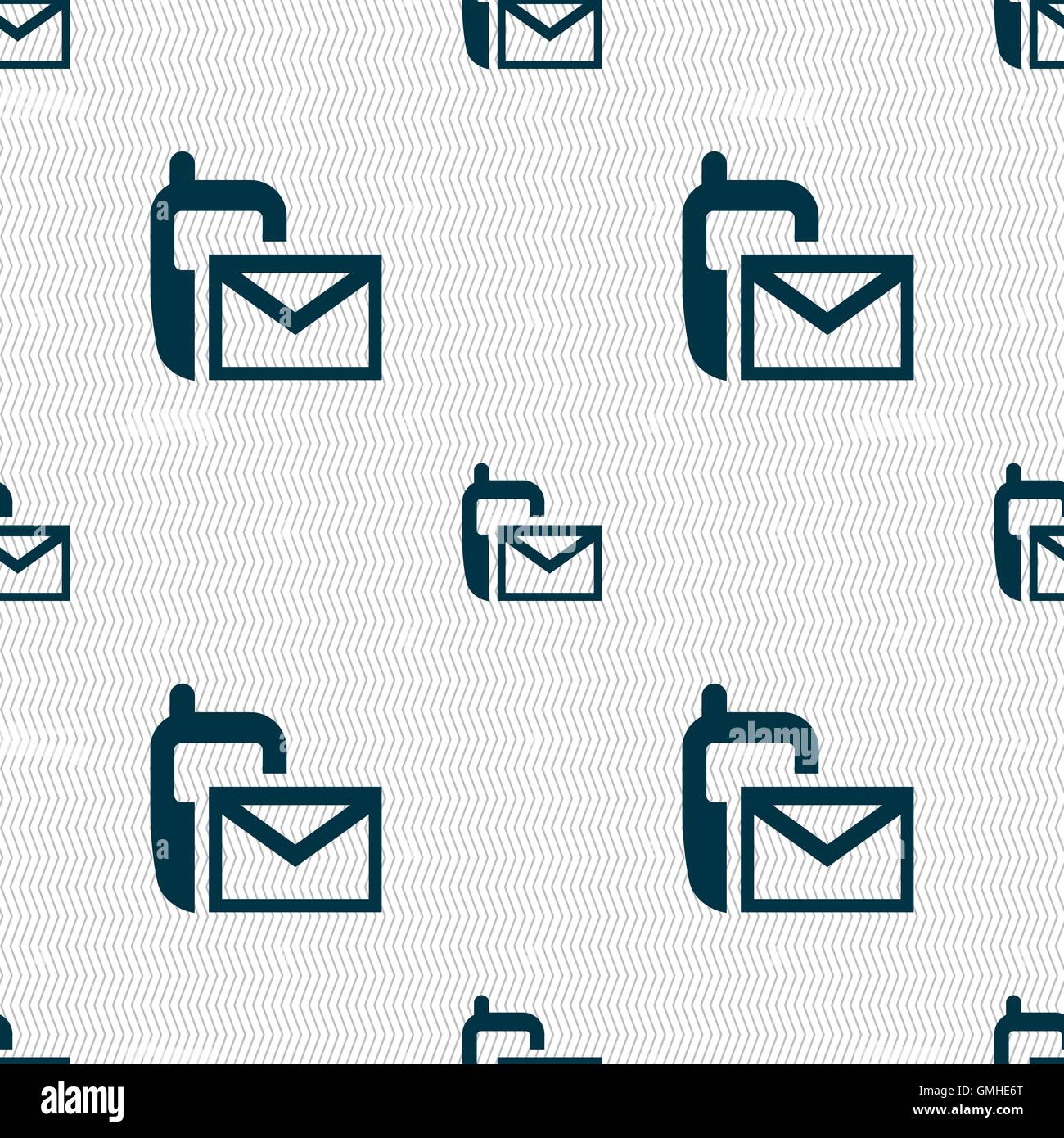 Mail icon. Envelope symbol. Message sms sign. Seamless abstract ...