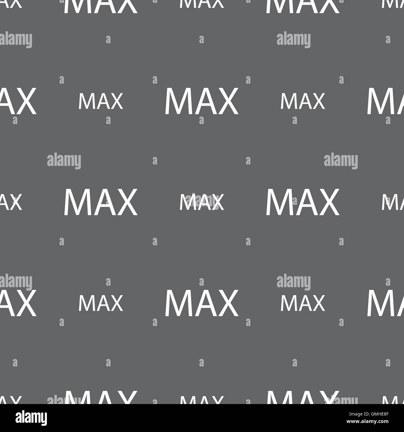 maximum sign icon. Seamless pattern on a gray background. Vector Stock ...